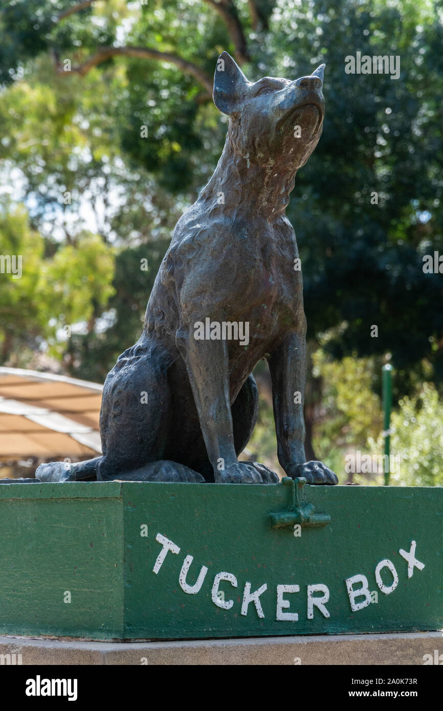Gundagai, New South Wales, Australia - March 11, 2017. Statue of the ...