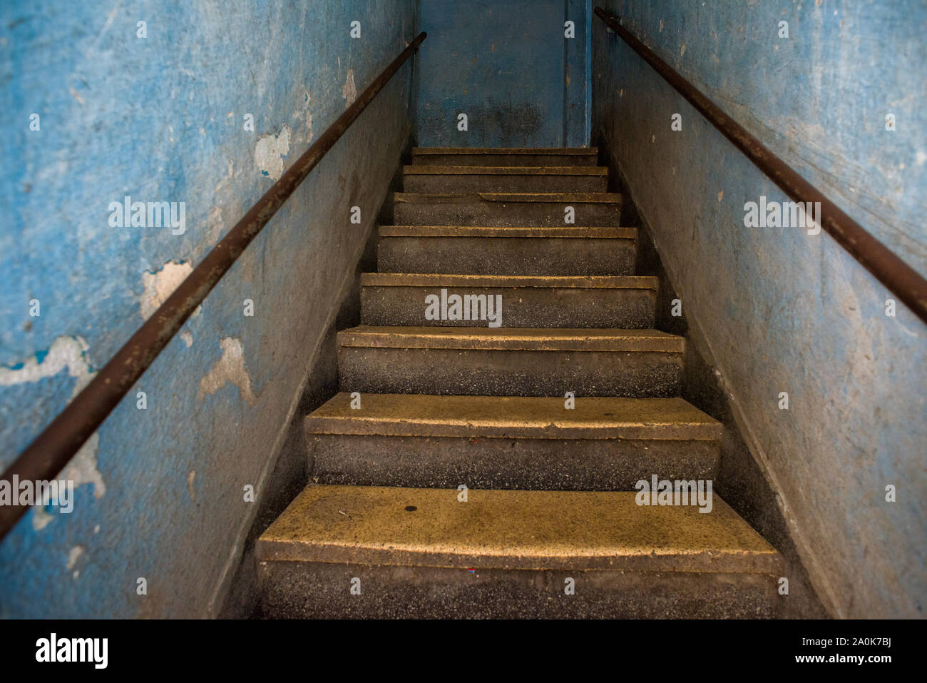 Staircase in tenement house Stock Photo - Alamy