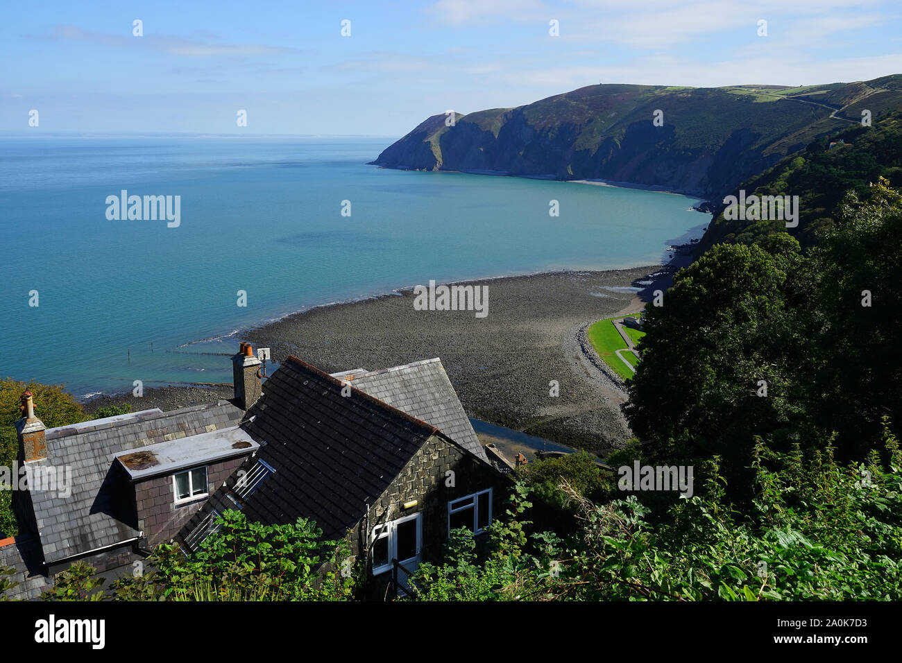 A view across Lynmouth Bay, Devon Stock Photo - Alamy