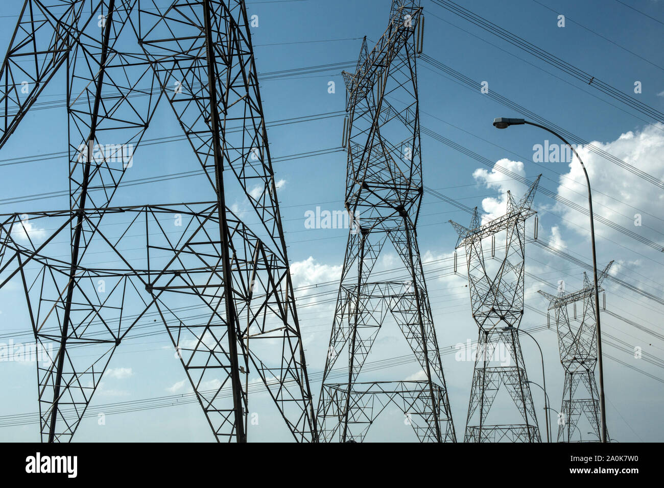 Tall electrical towers hi-res stock photography and images - Alamy