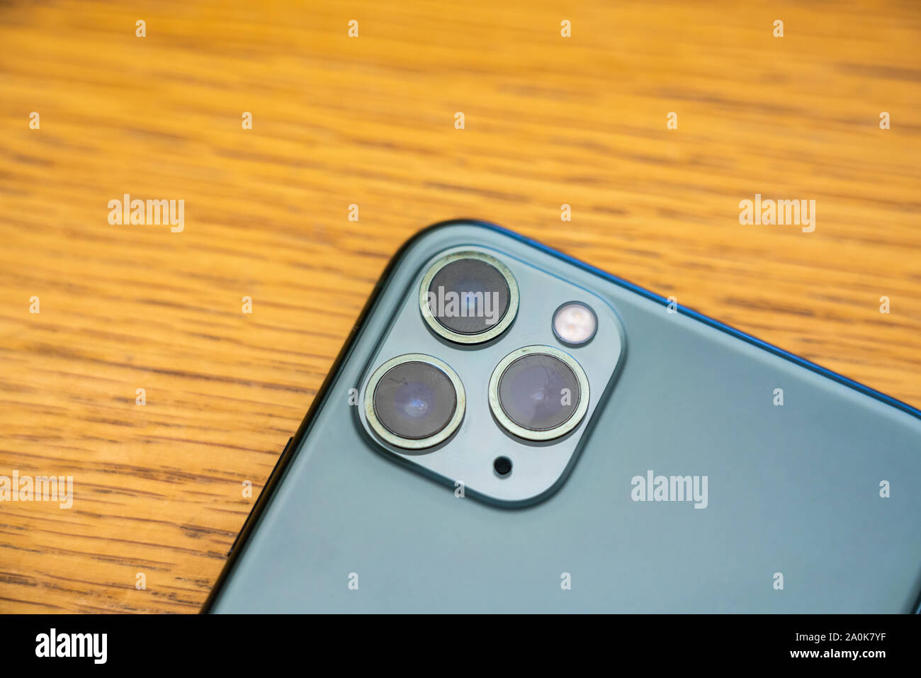 Apple's new iPhone 11 Pro Max which features triple rear cameras seen ...