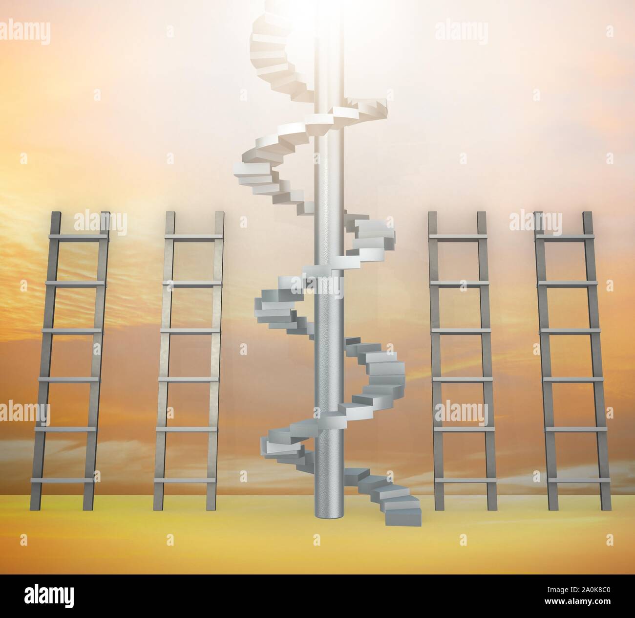 The different ladders in career progression concept Stock Photo - Alamy