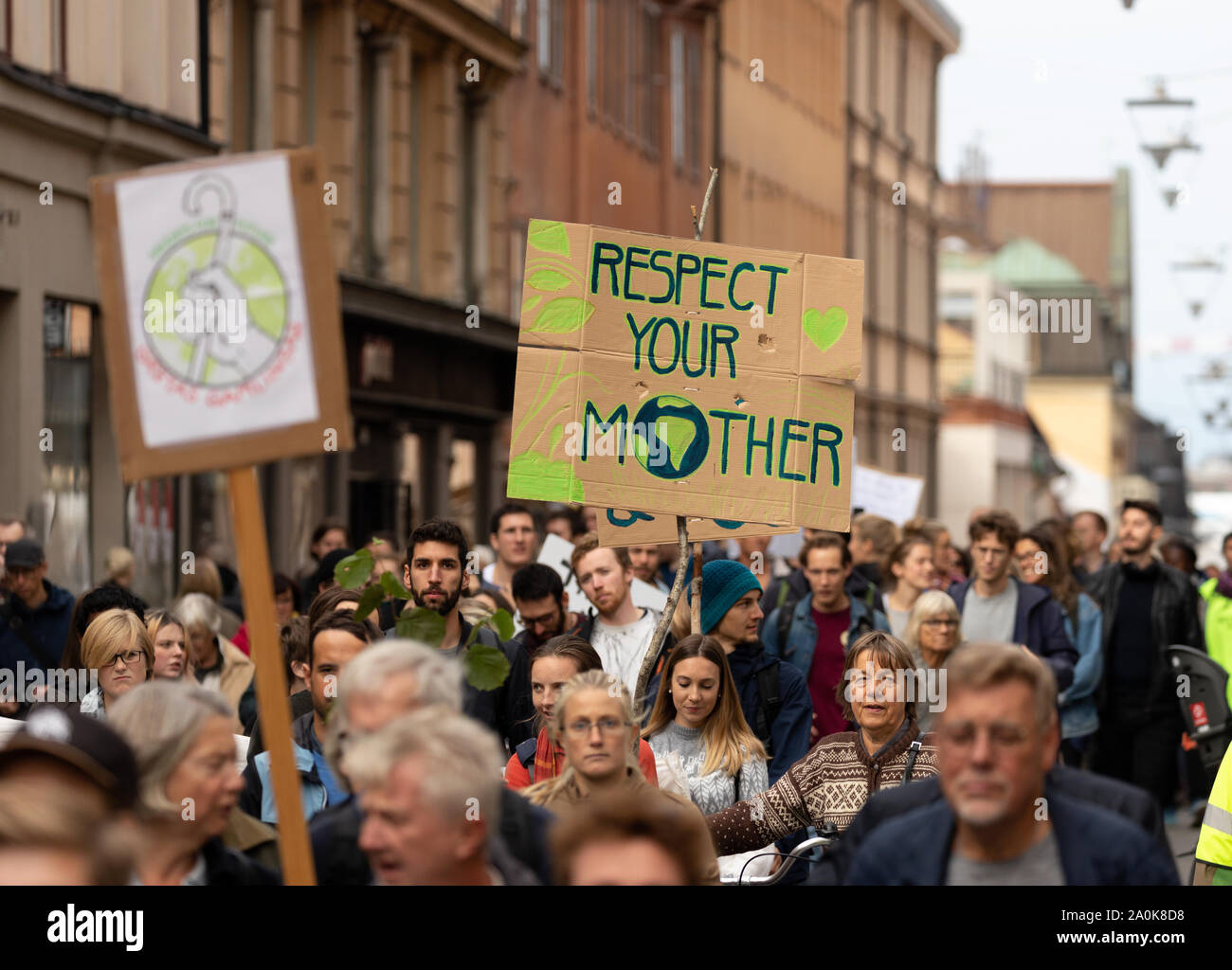 Stockholm, Sweden. 20 September, 2019. Swedish climate activists ...