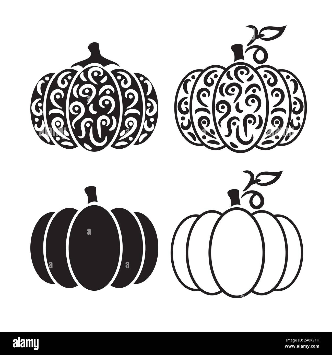 Vector cut out pumpkin decorative set Stock Vector Image & Art - Alamy
