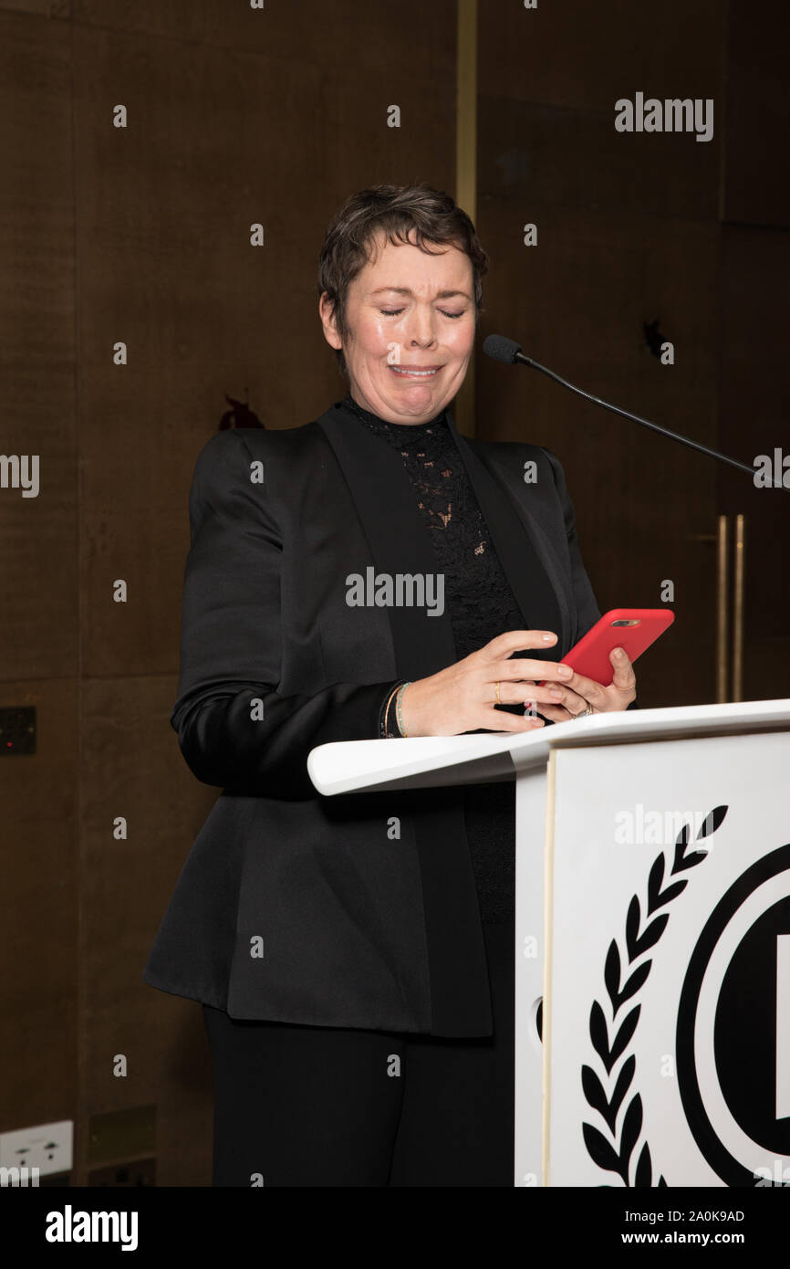 Olivia Colman gives speech after receiving the Raindance 2019 Icon ...