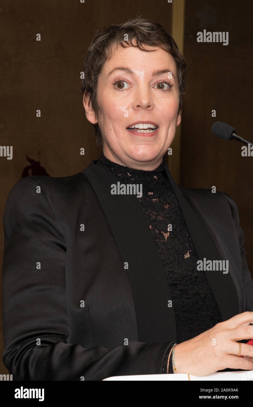 Olivia Colman gives speech after receiving the Raindance 2019 Icon ...
