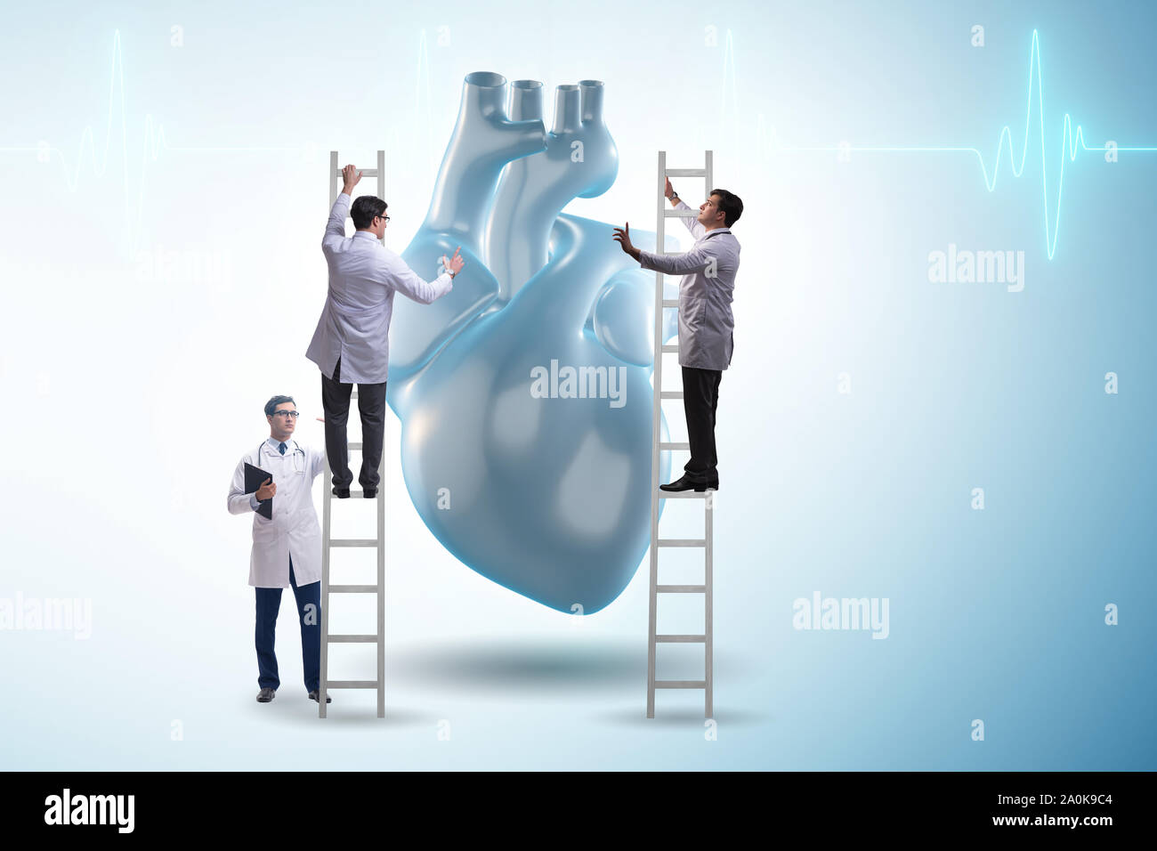 The heart examination by a team of doctors Stock Photo - Alamy