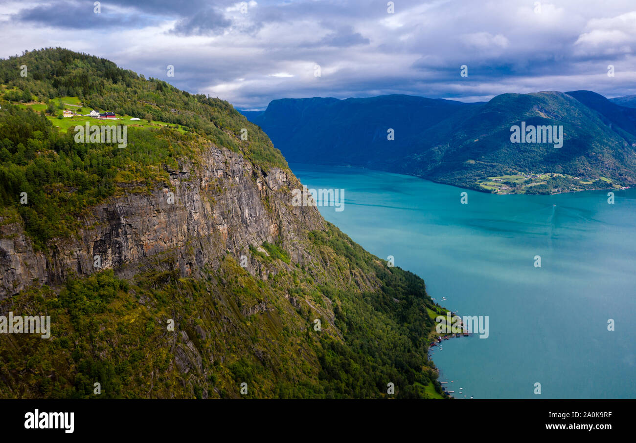 Lustrafjord as seen from Solvorn Stock Photo - Alamy