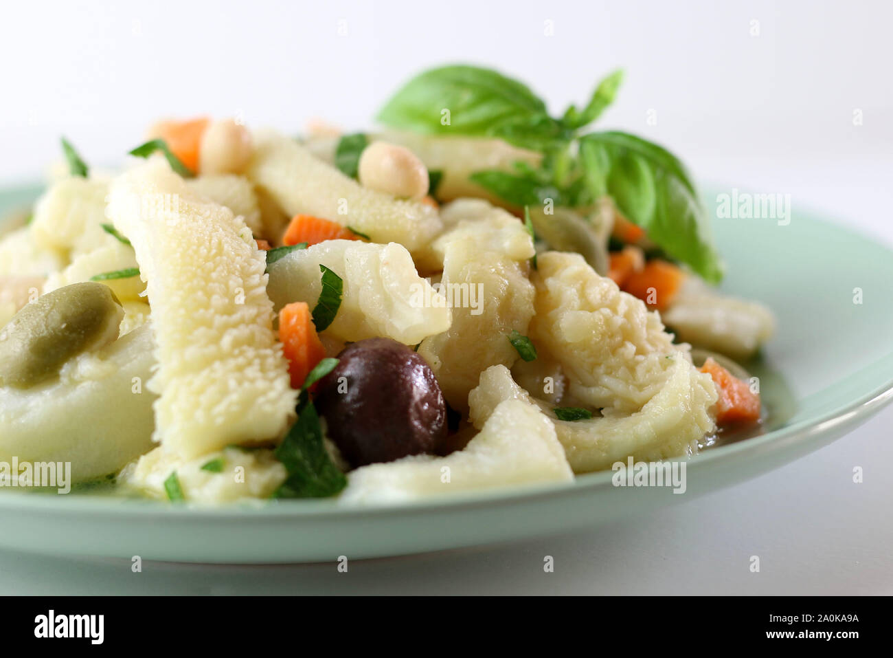 Concept of italian food. Tripe salad on white background Stock Photo ...