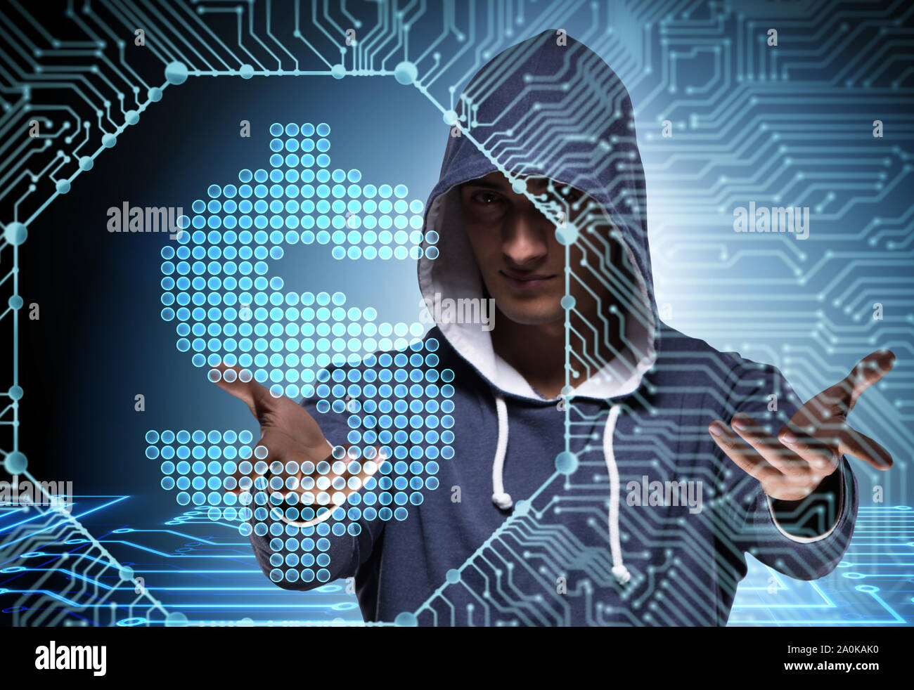 The hacker hacking banking financial system Stock Photo - Alamy