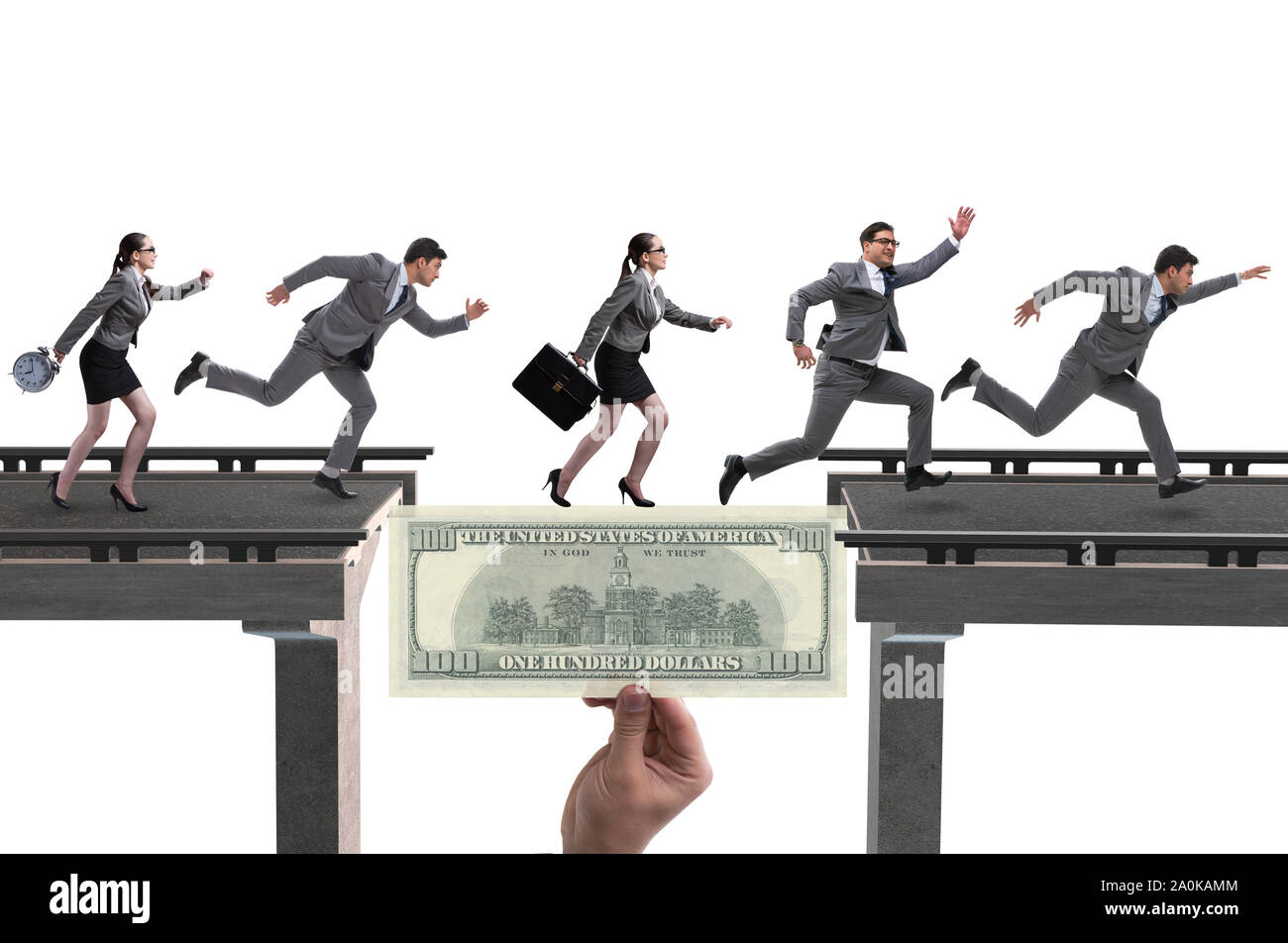 The financial concept crossing dollar bridge Stock Photo - Alamy