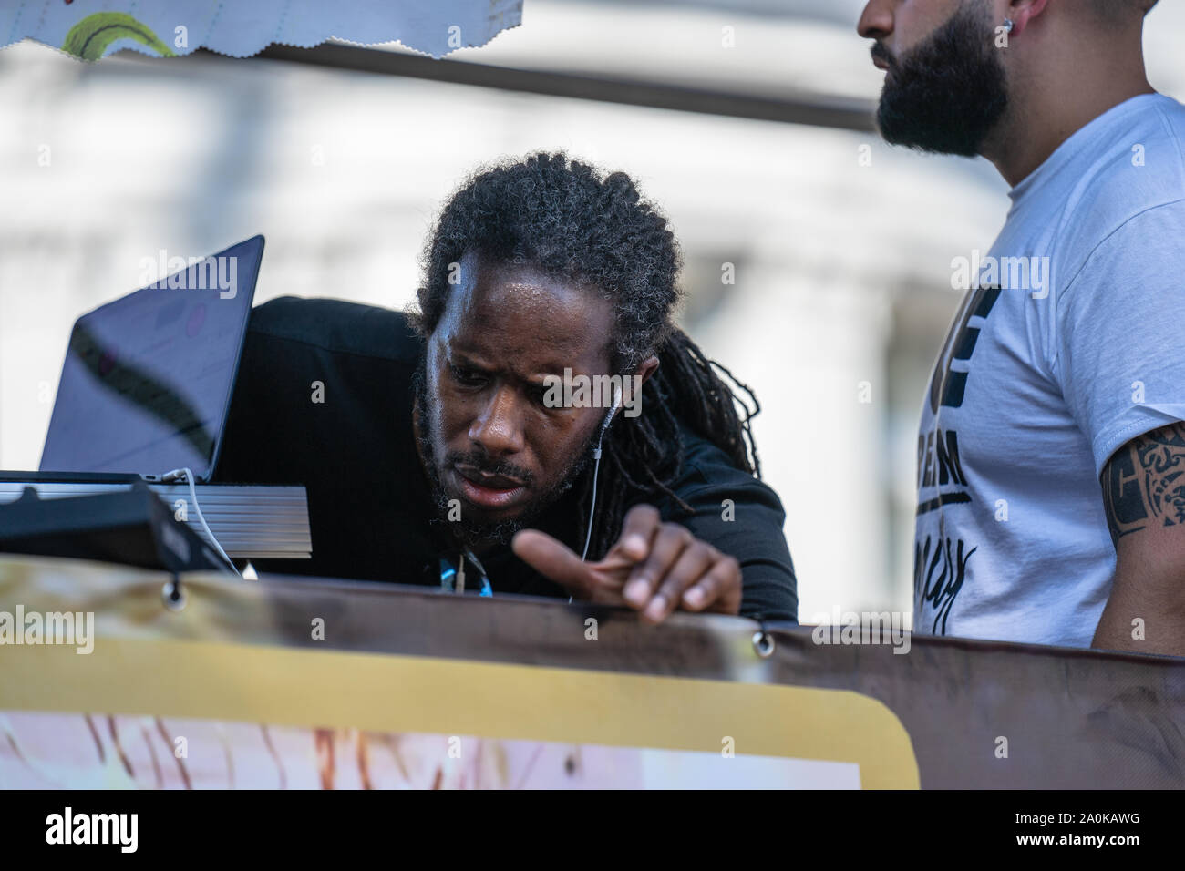 London, UK ,August 25, 2019. DJ playing at Notting Hill Carnival Stock ...
