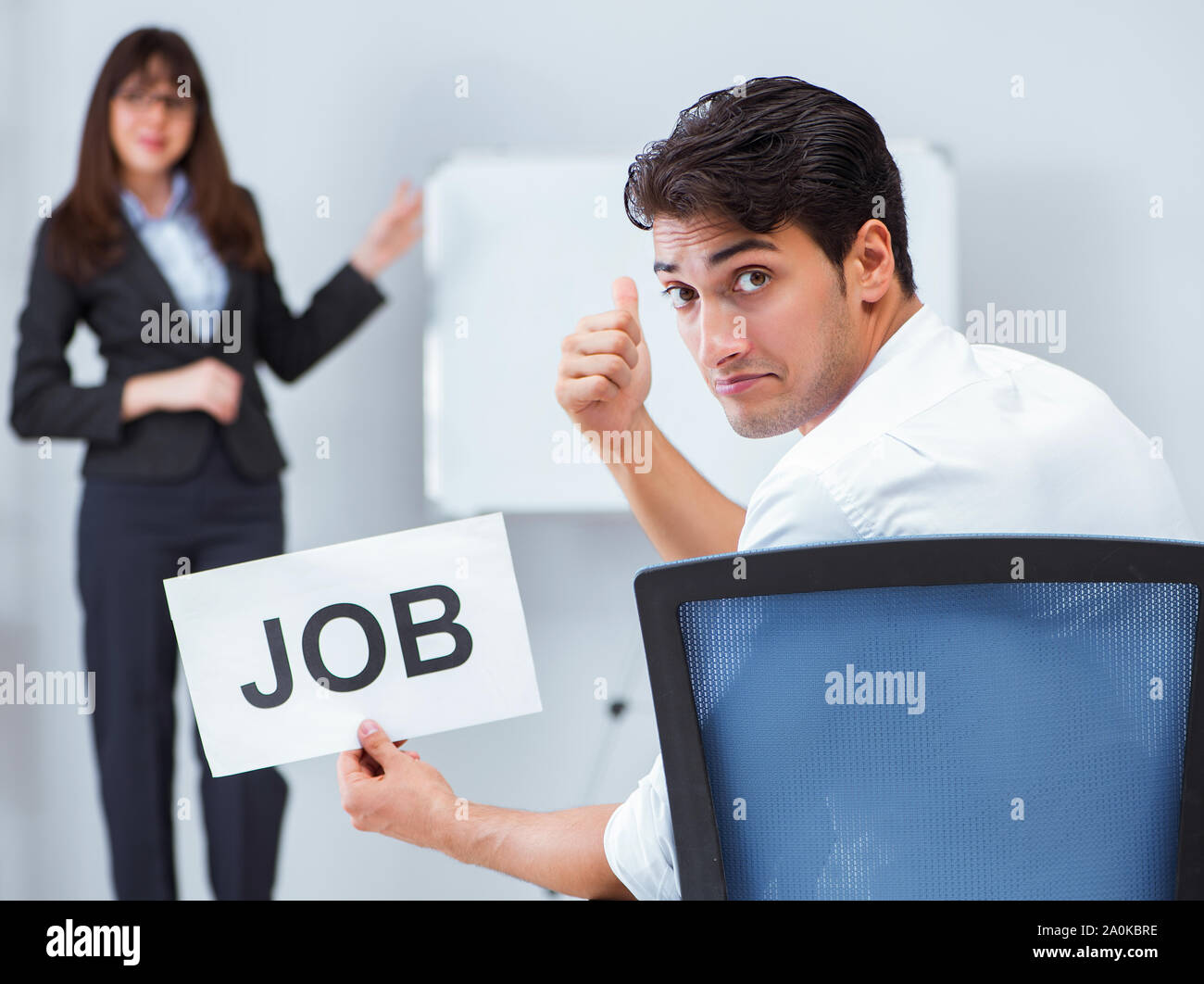 The business people in recruitment concept Stock Photo - Alamy
