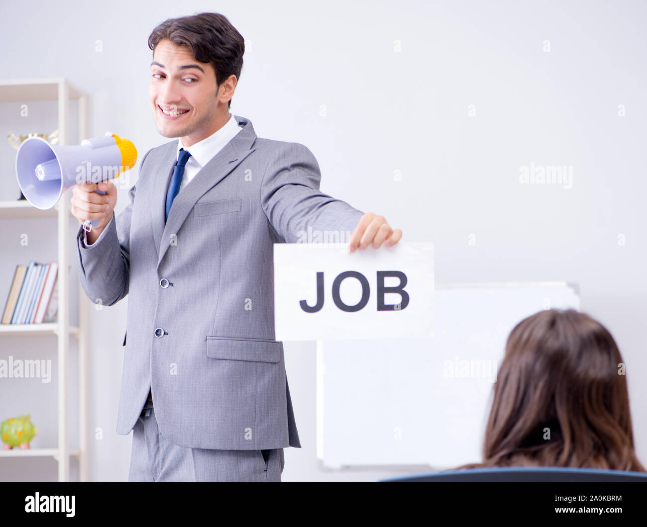 The business people in recruitment concept Stock Photo - Alamy