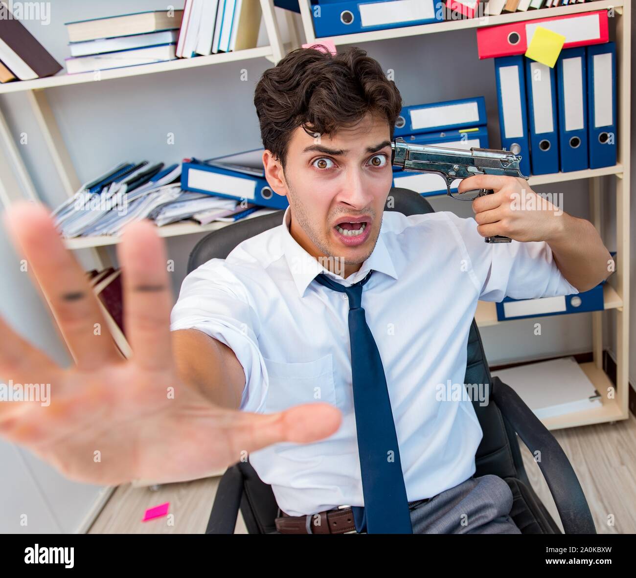 The busy frustrated businessman angry in the office Stock Photo - Alamy
