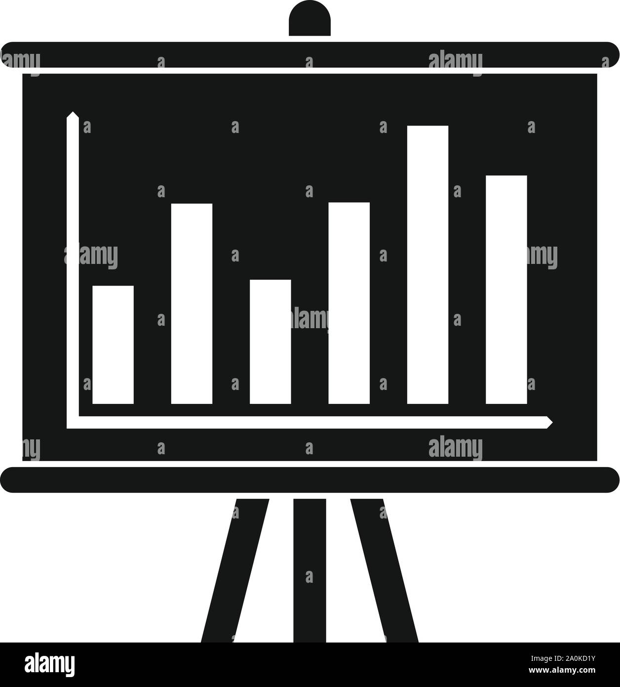 Graph bar banner icon. Simple illustration of graph bar banner vector ...