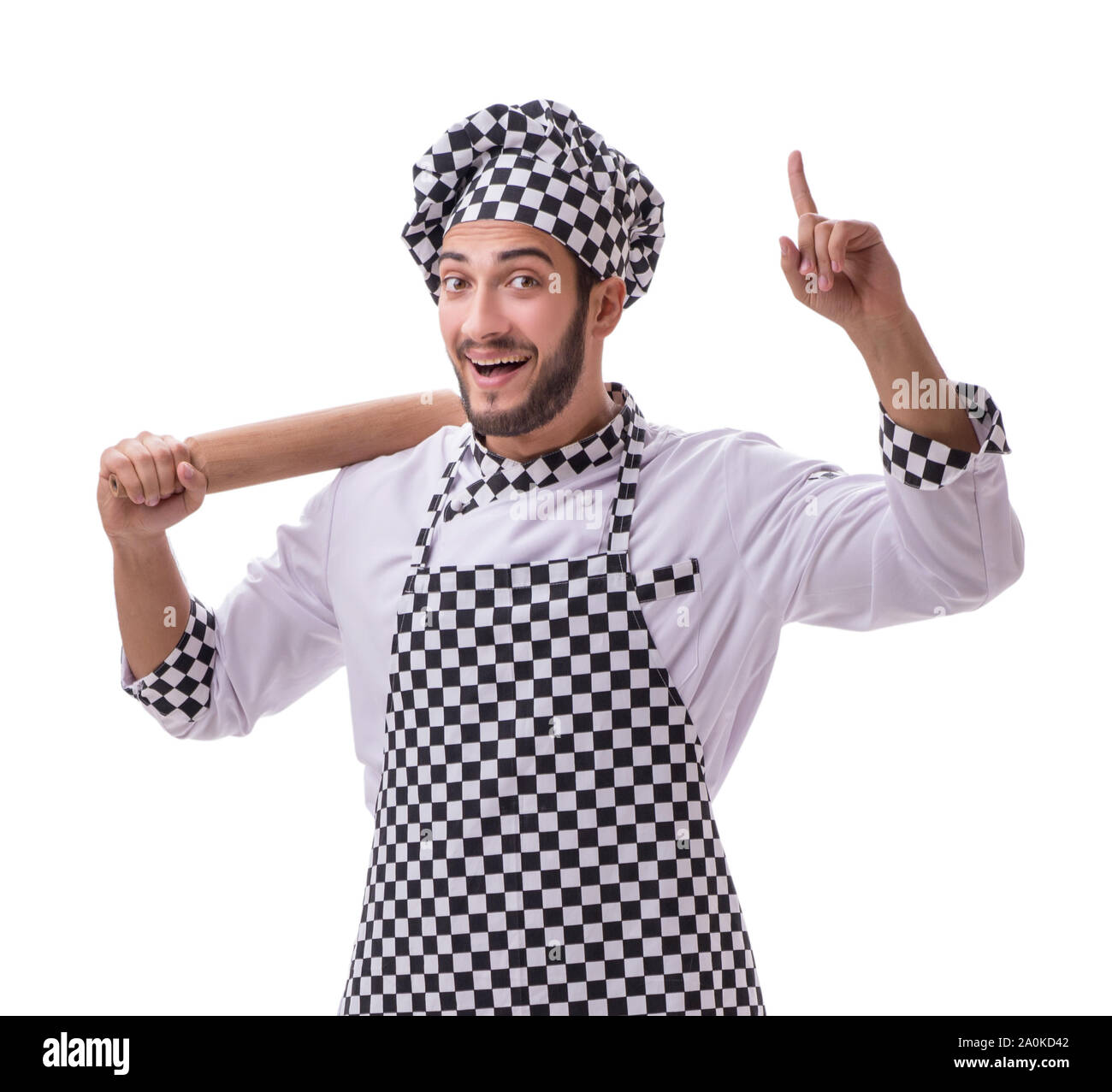 The male cook isolated on the white background Stock Photo - Alamy