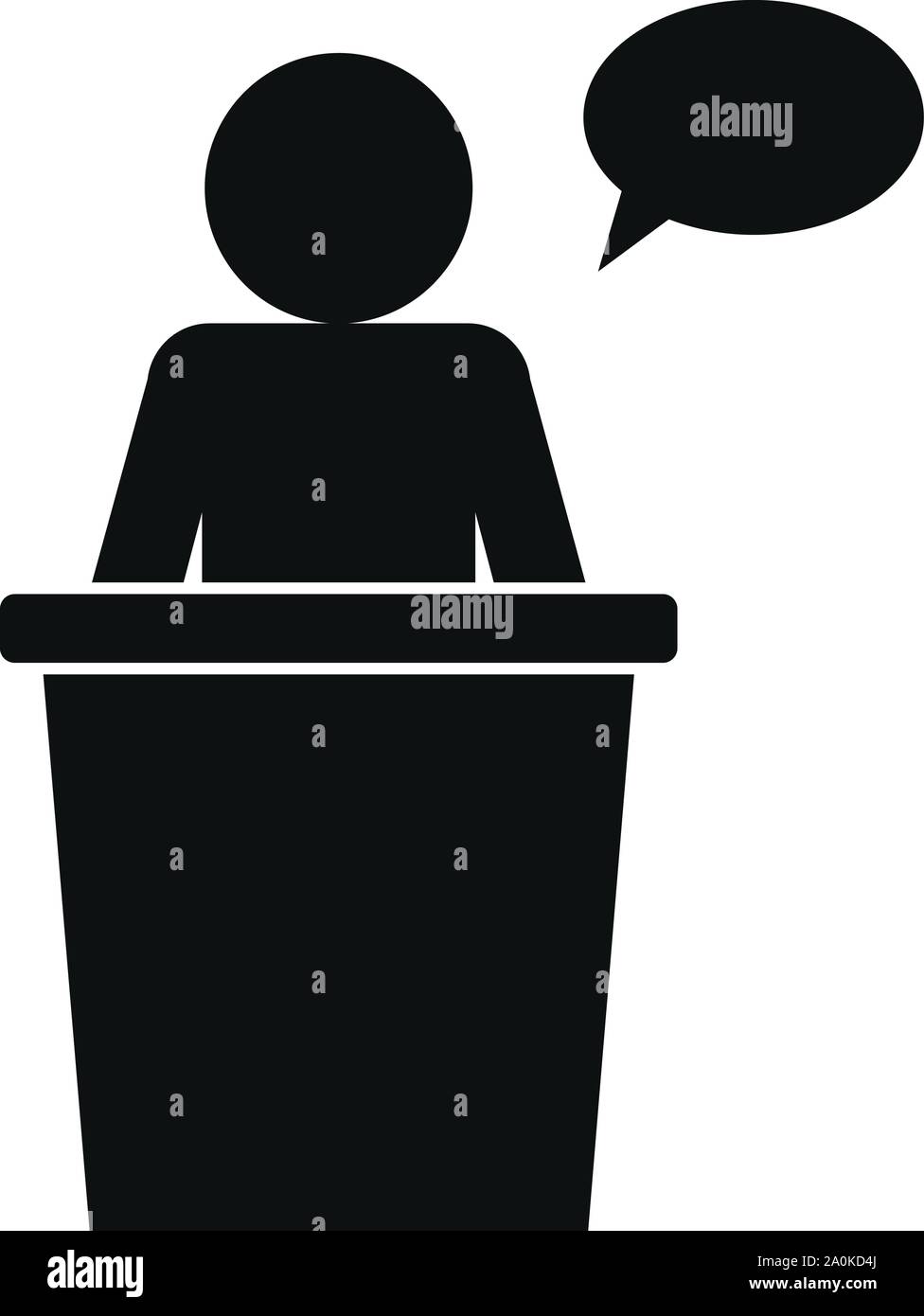 Student speaker icon. Simple illustration of student speaker vector ...