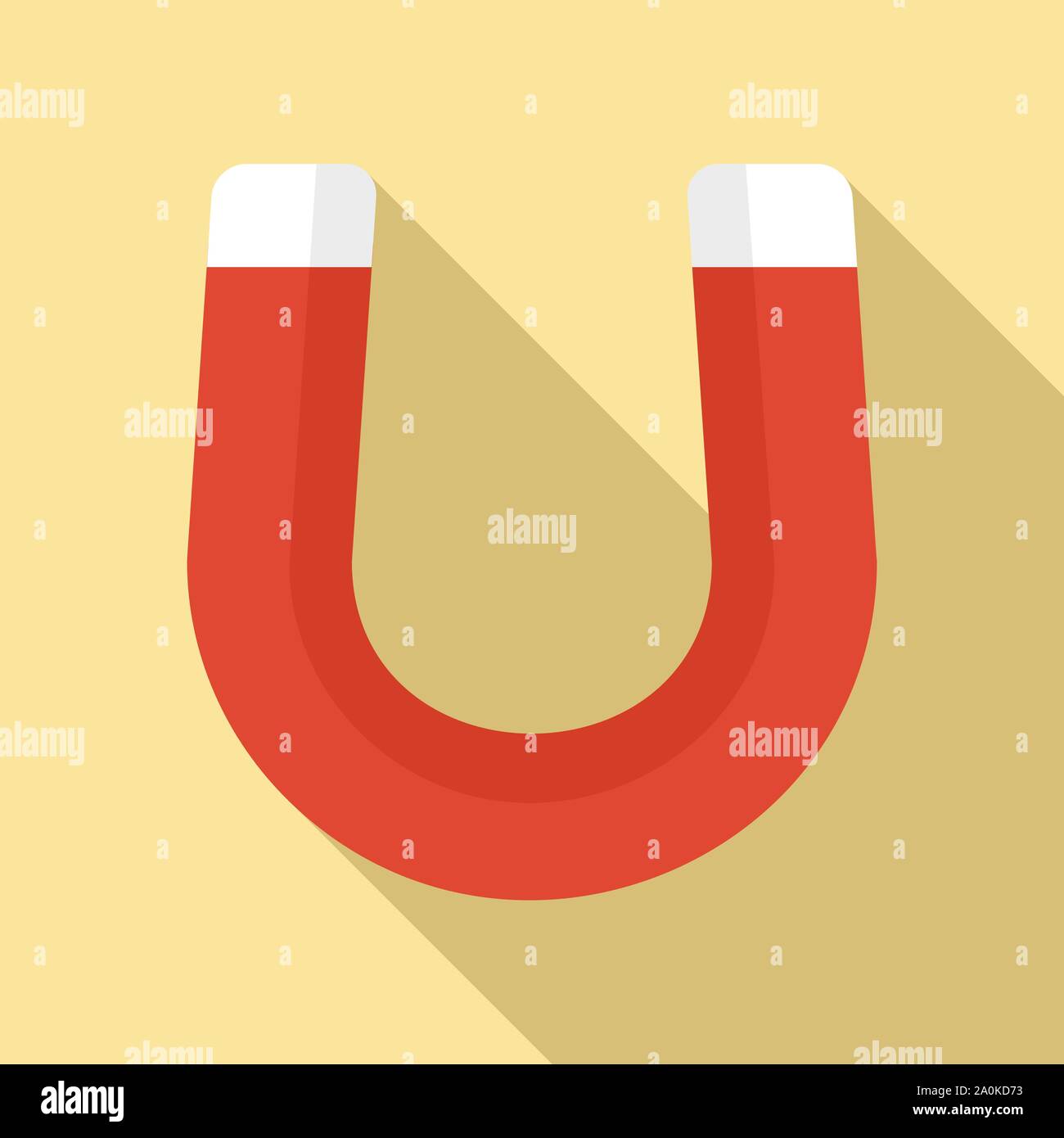 Magnet force icon. Flat illustration of magnet force vector icon for ...