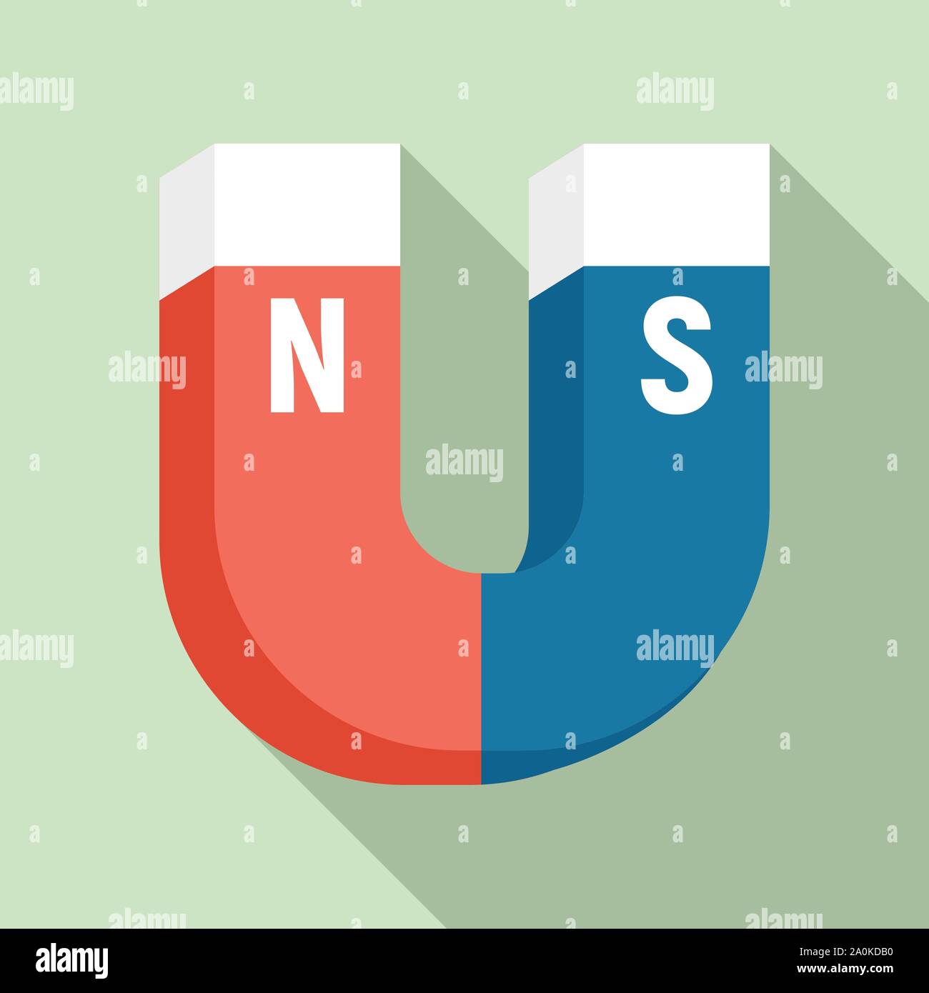 Power magnet icon. Flat illustration of power magnet vector icon for ...