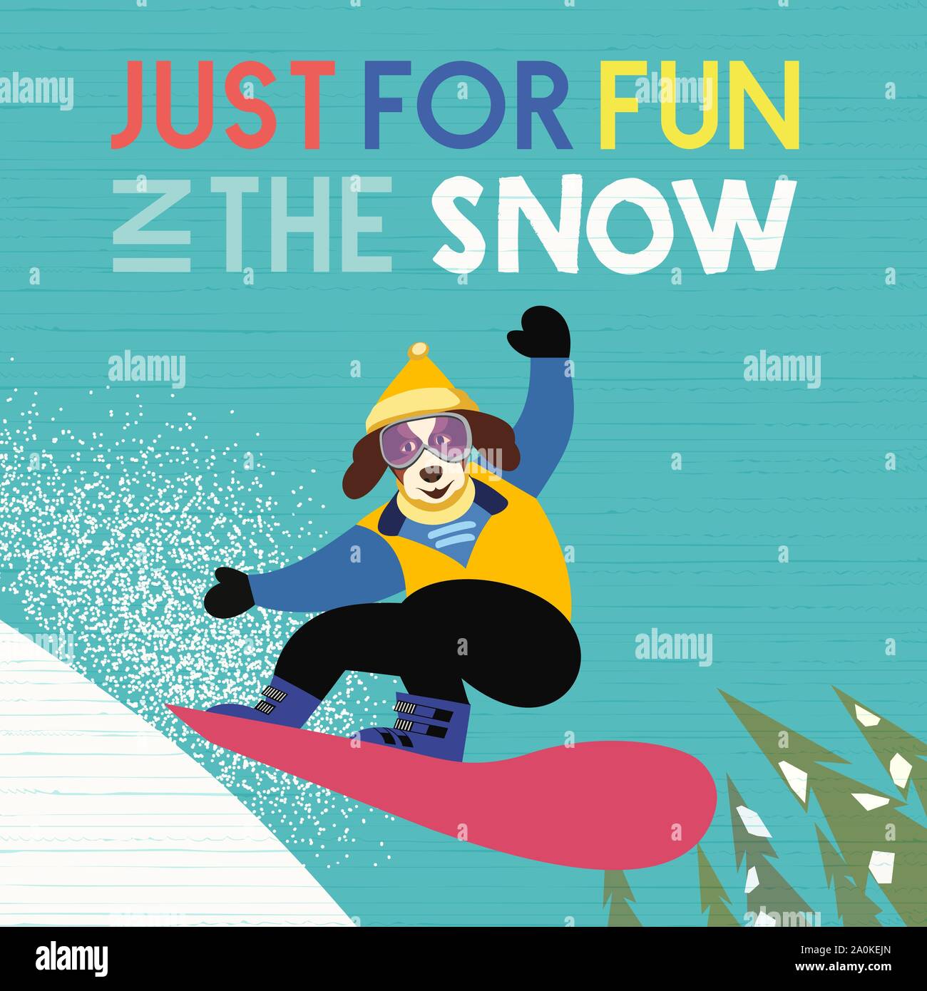 Snow board dog Stock Vector Images - Alamy