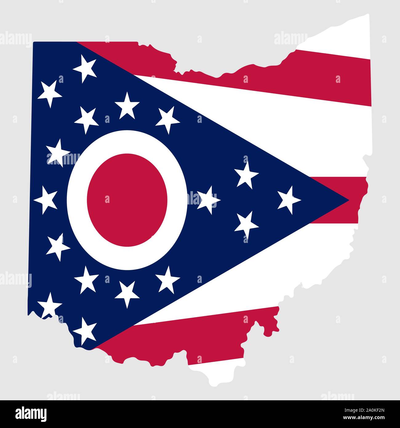 Ohio Map Flag State Vector illustration eps10 Stock Vector Image & Art ...