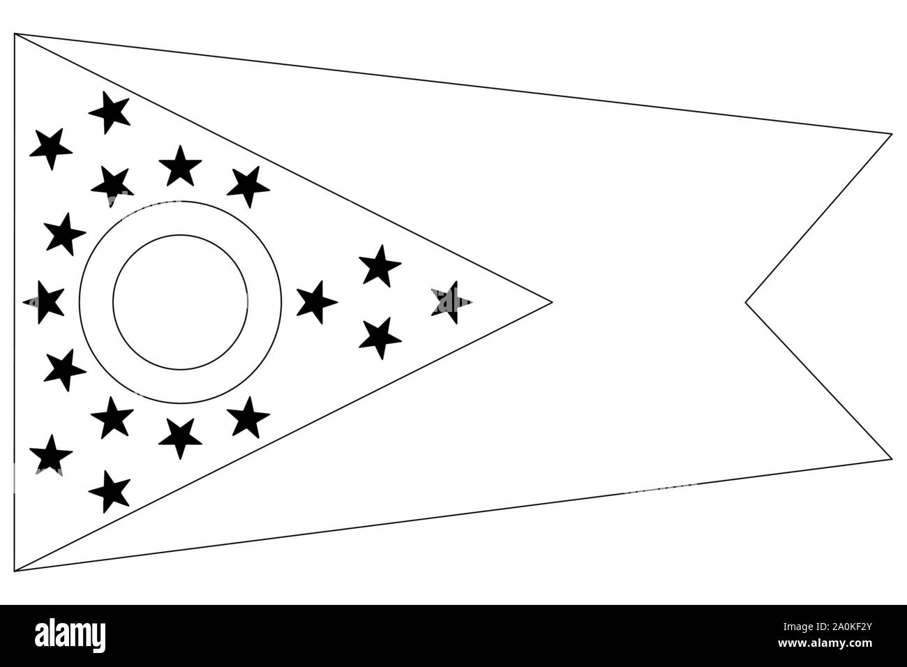 Flag of United States of America State Ohio Vector illustration eps10 ...