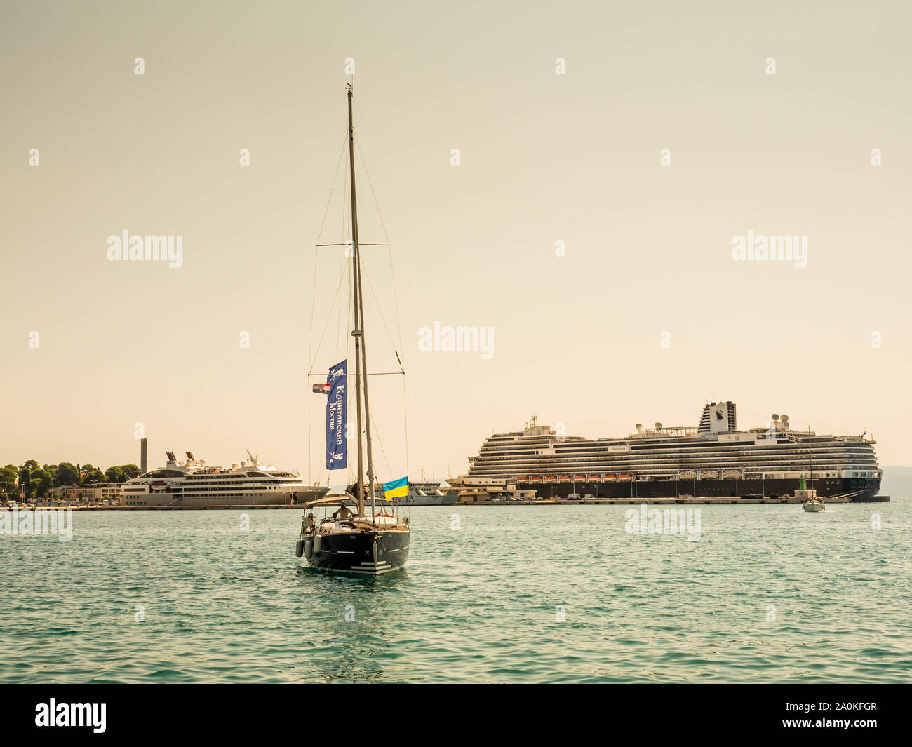 Boating in split Stock Photo - Alamy