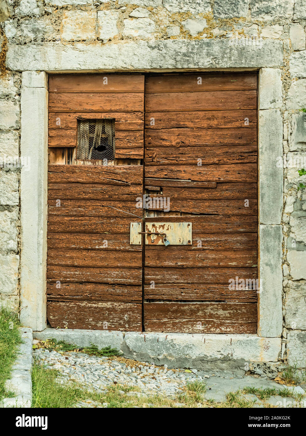 Ancient wooden door Stock Photo - Alamy