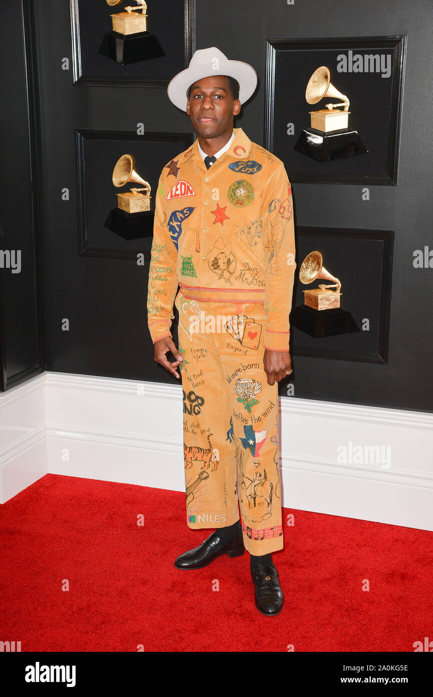 Los Angeles.CA.USA. Leon Bridges at 61st Annual GRAMMY Awards . Staples ...