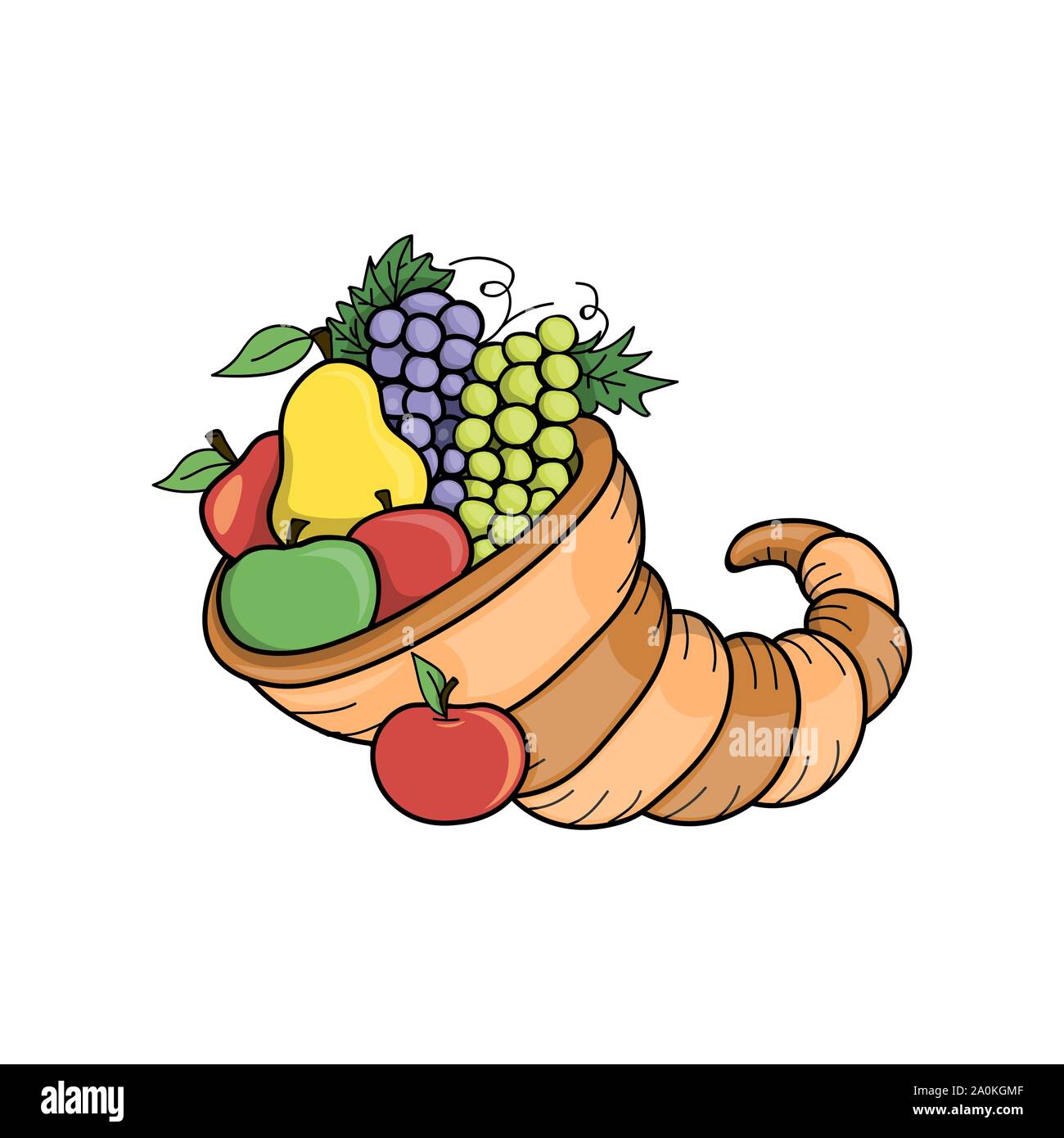 Vector illustration horn plenty hi-res stock photography and images - Alamy