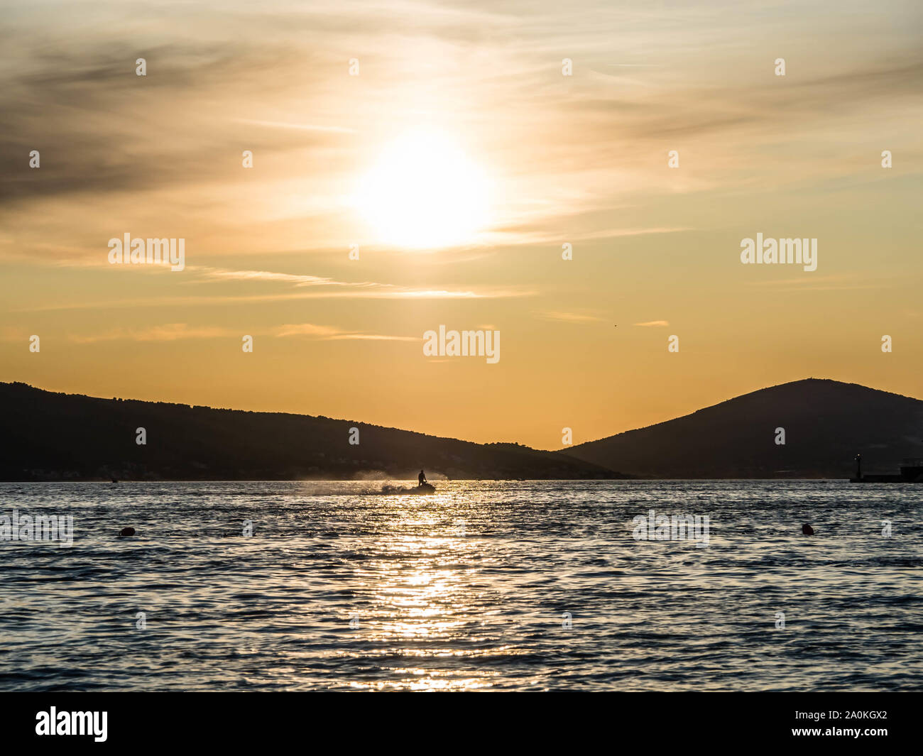 Sunset in split croatia Stock Photo - Alamy