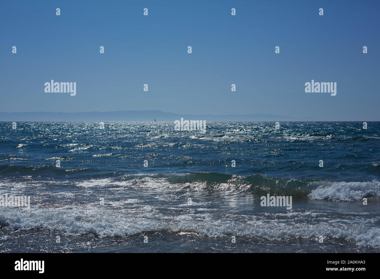 Beach Waves, Patras, Greece Stock Photo - Alamy