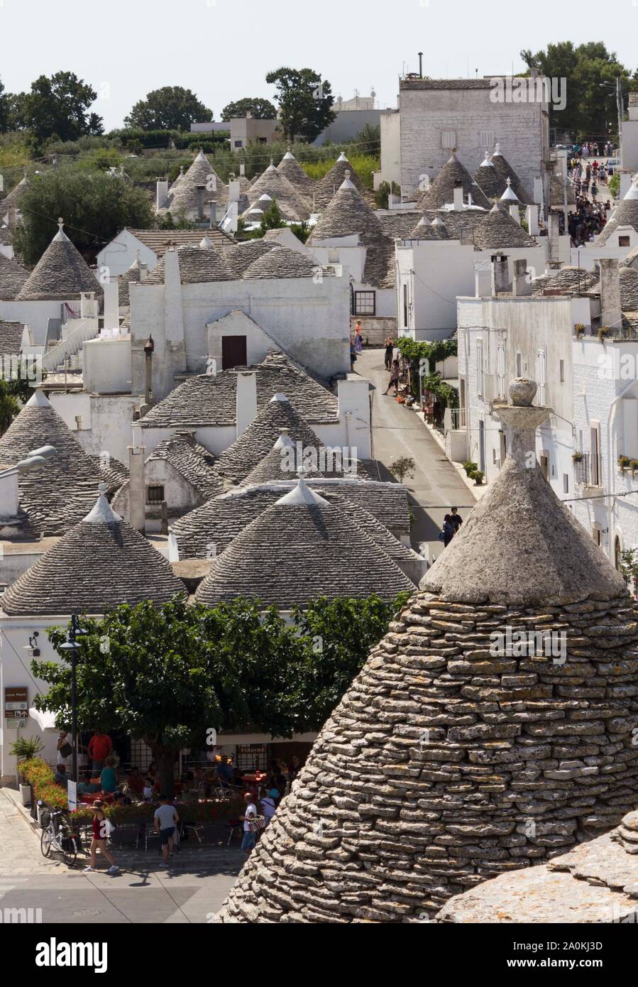 ALBEROBELLO - ITALY - AUGUST 27 2017: Overview of the city of ...