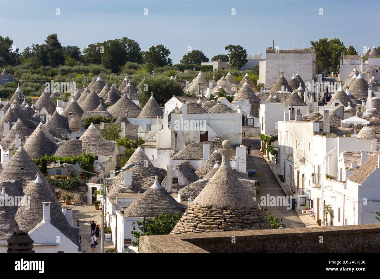 ALBEROBELLO, ITALY - AUGUST 28 2017: Overview of the city of ...