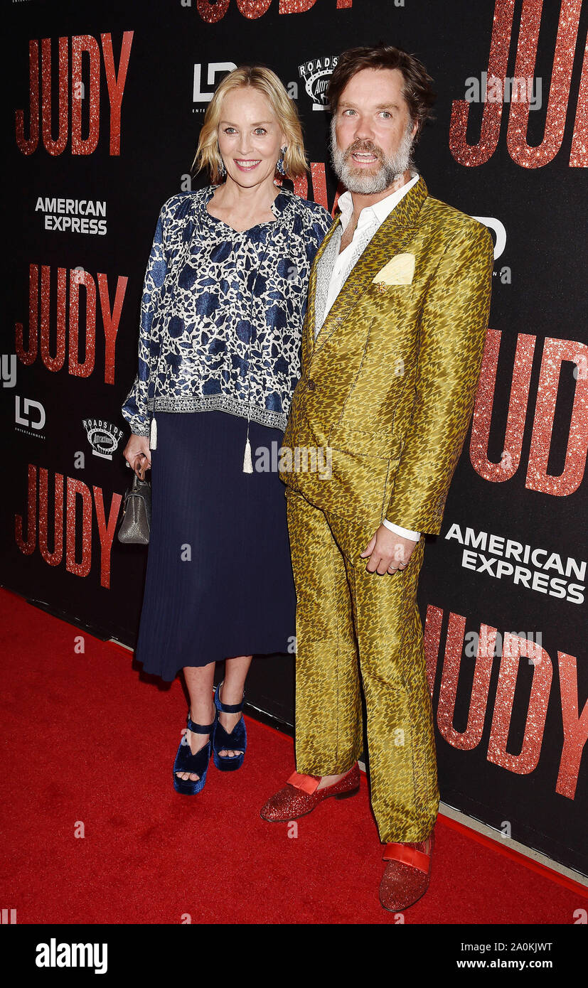 BEVERLY HILLS, CA - SEPTEMBER 19: Sharon Stone and Rufus Wainwright ...