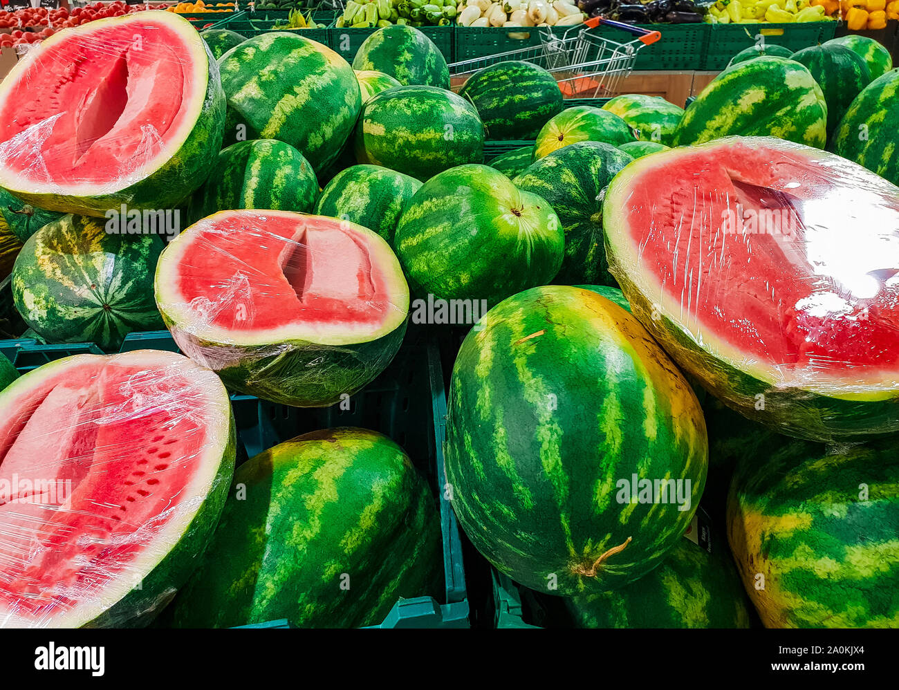 Fresh, sweet, natural farm grown, watermelon tropical organic fruit ...