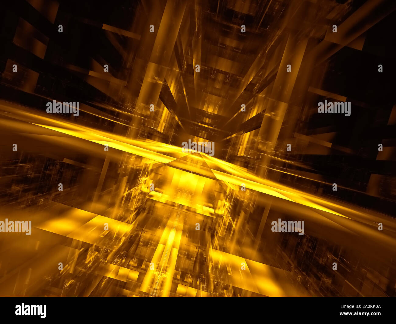 Golden portal or hall - digitally generated image Stock Photo - Alamy