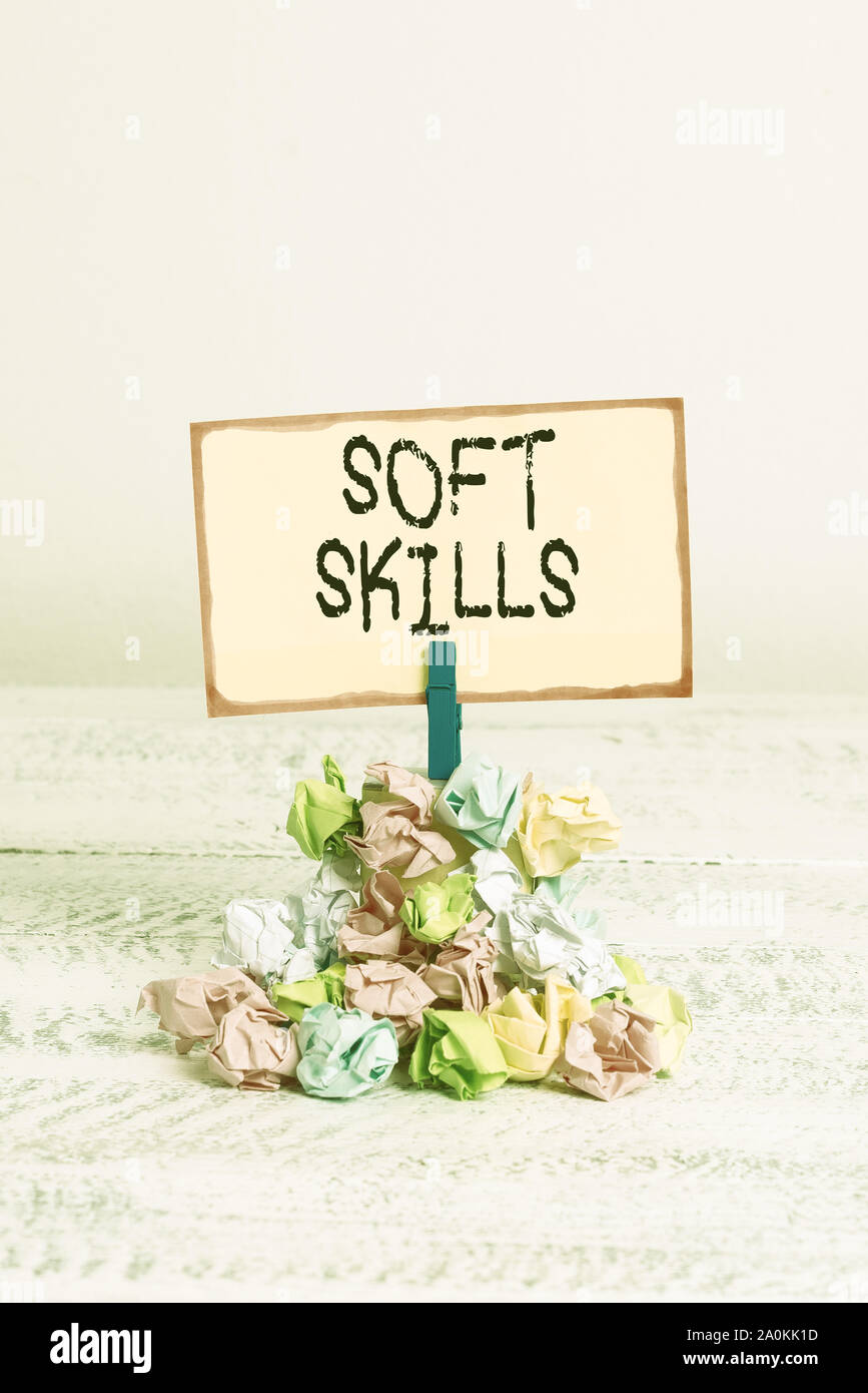 Writing note showing Soft Skills. Business concept for demonstratingal ...