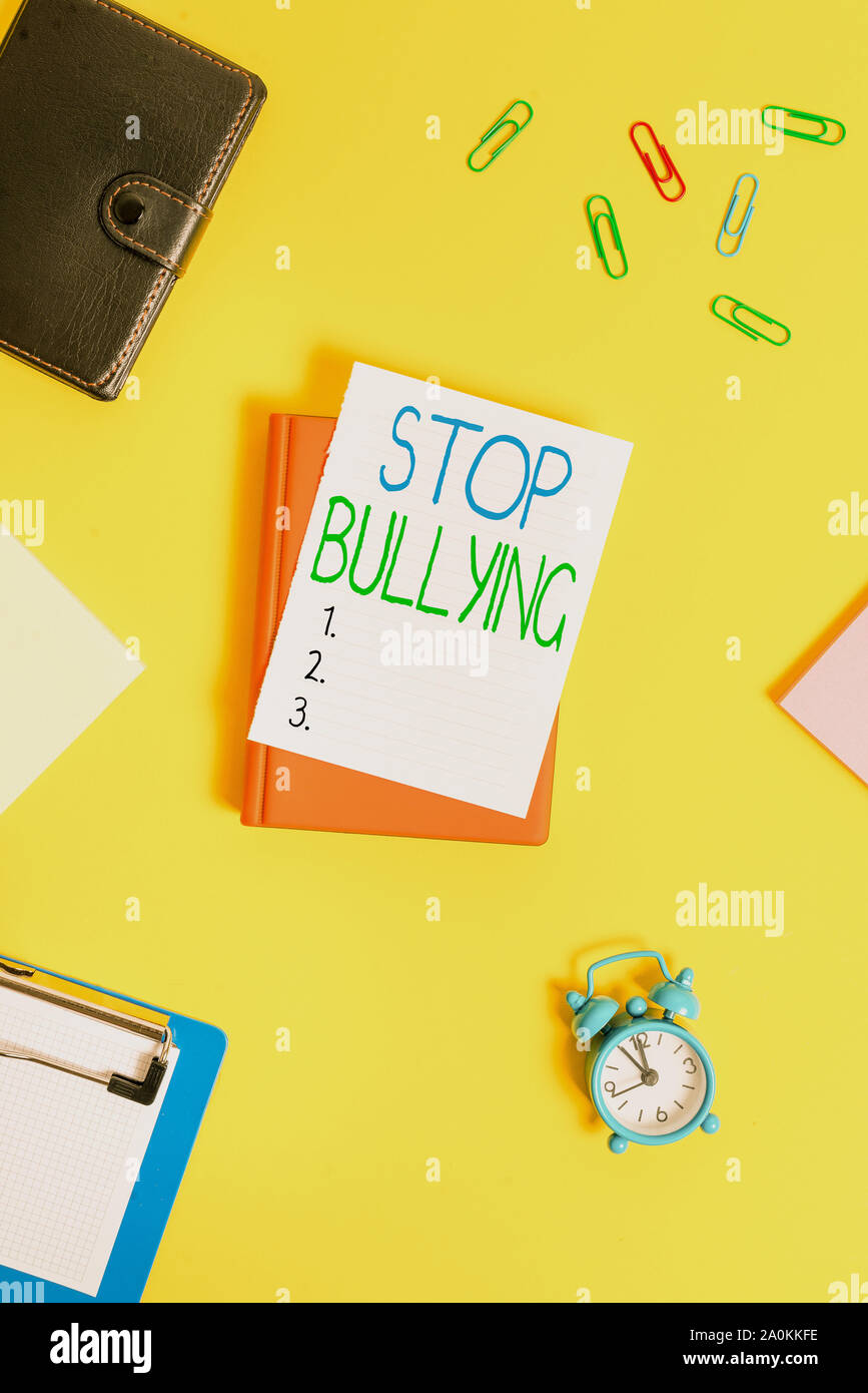Handwriting text Stop Bullying. Conceptual photo Fight and Eliminate ...