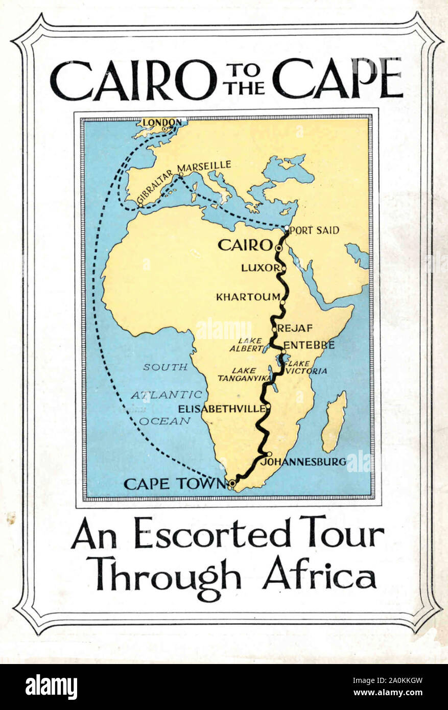 Vintage africa travel poster hi-res stock photography and images - Alamy