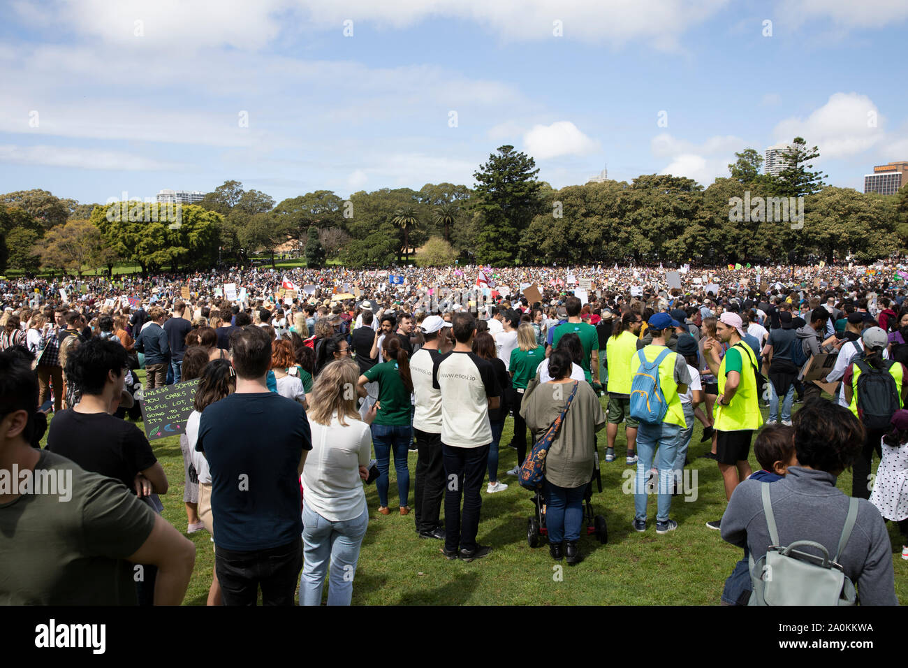 School children protest climate change strike rally in the Domain ...