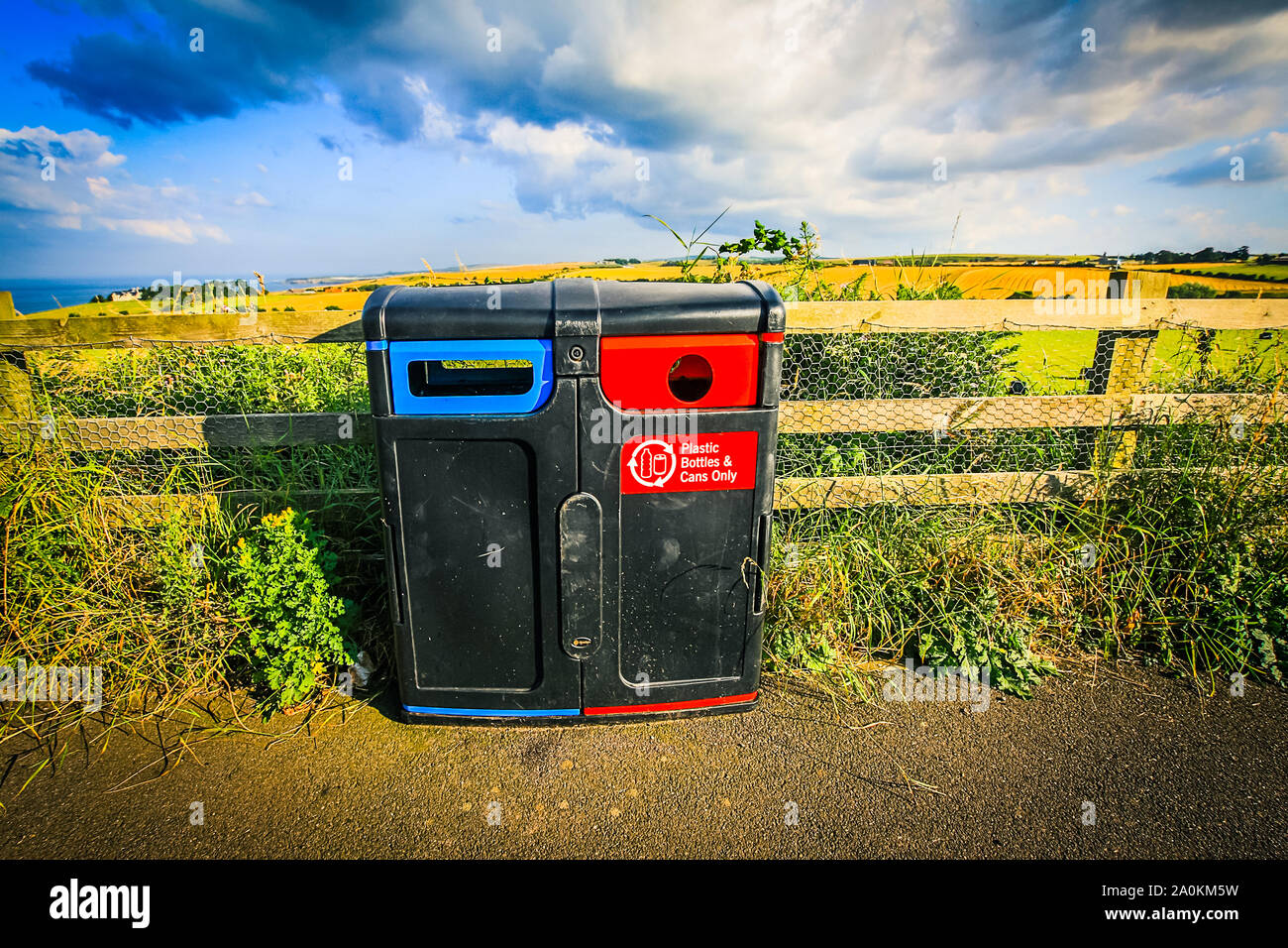Ecological containers for collecting rubbish Stock Photo - Alamy