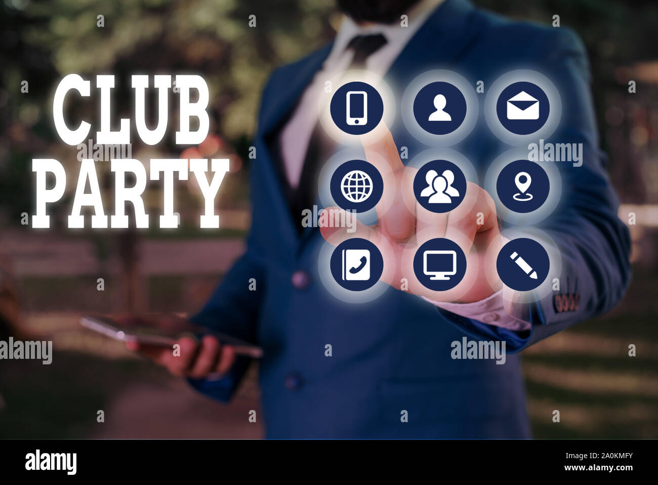 Handwriting text Club Party. Conceptual photo social gathering in a ...