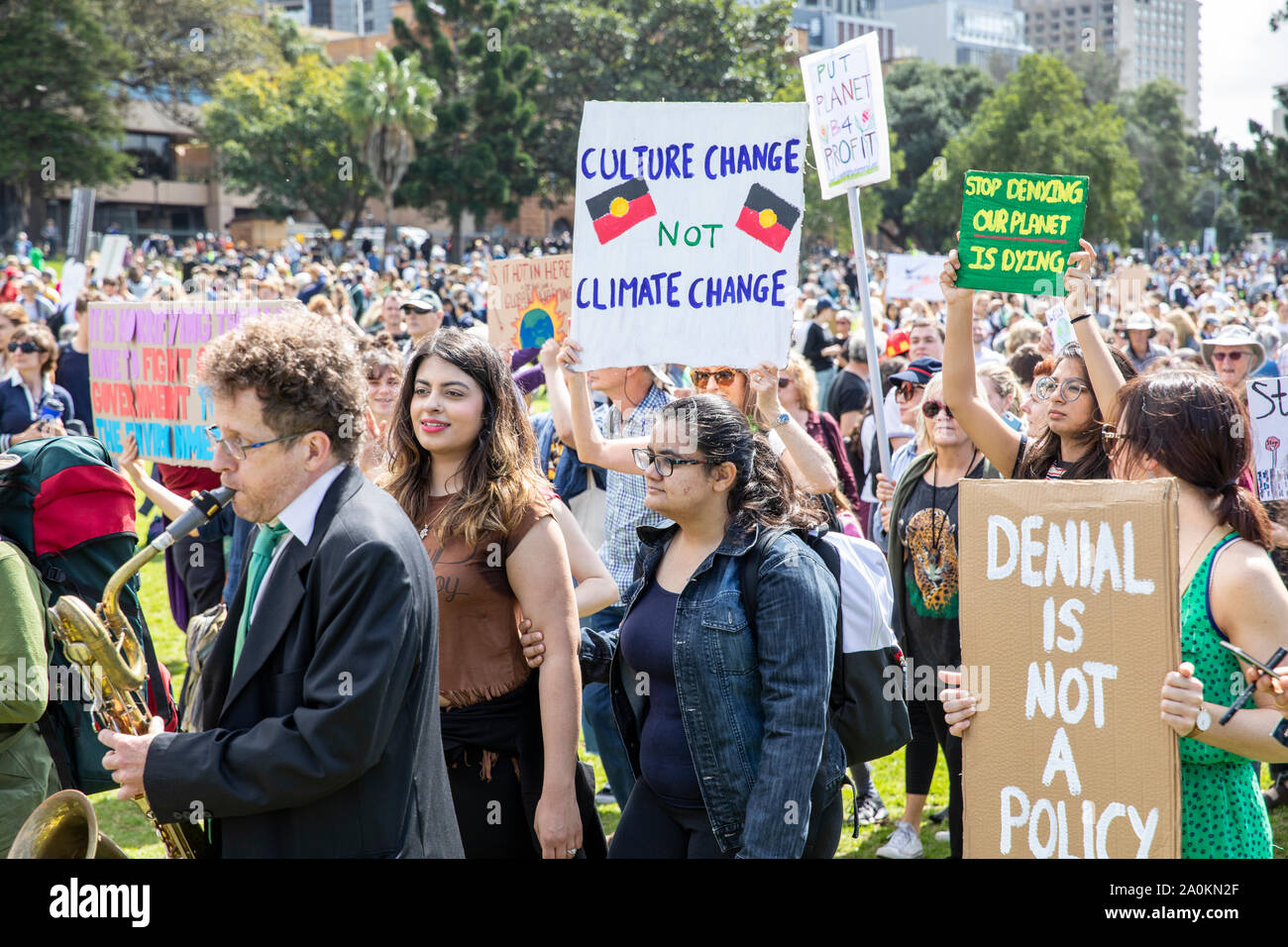 Climate change protest attended by thousands in Sydney city centre ...