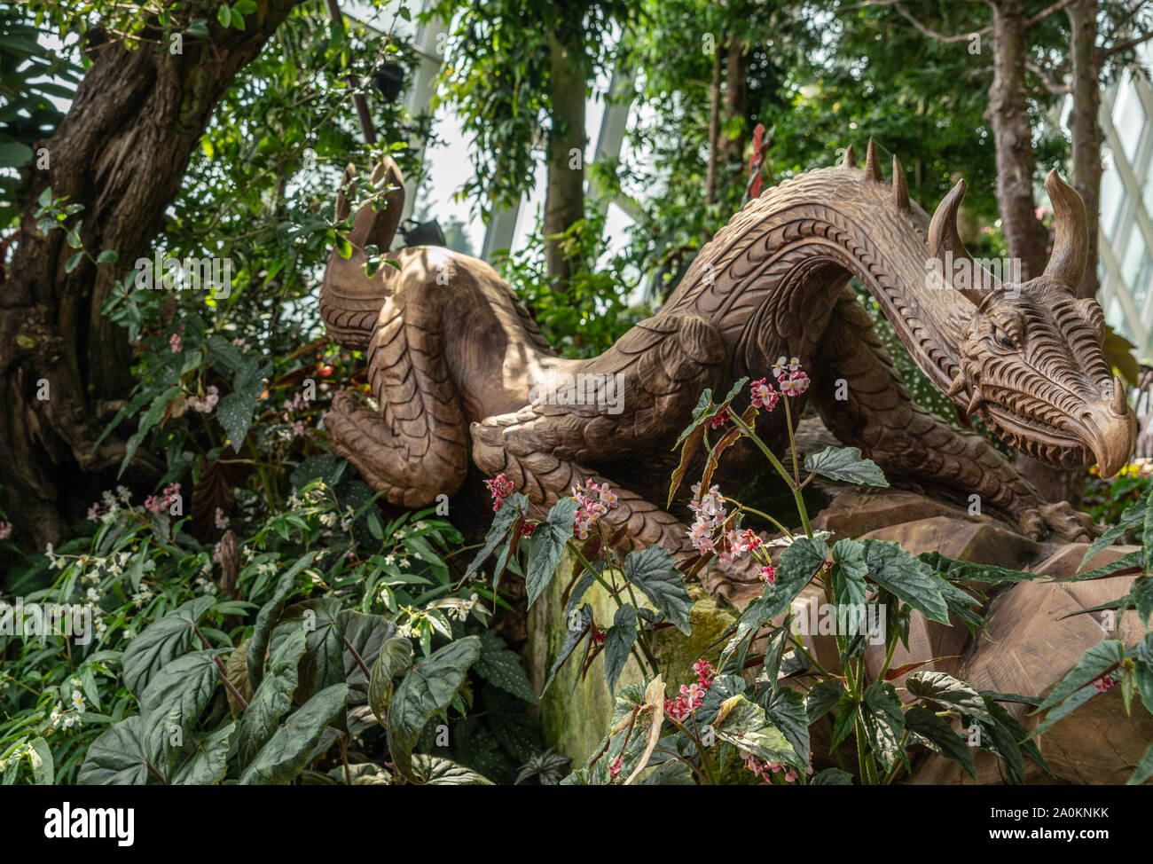 Singapore - March 22, 2019: Gardens by the Bay, the Cloud Forest Dome ...