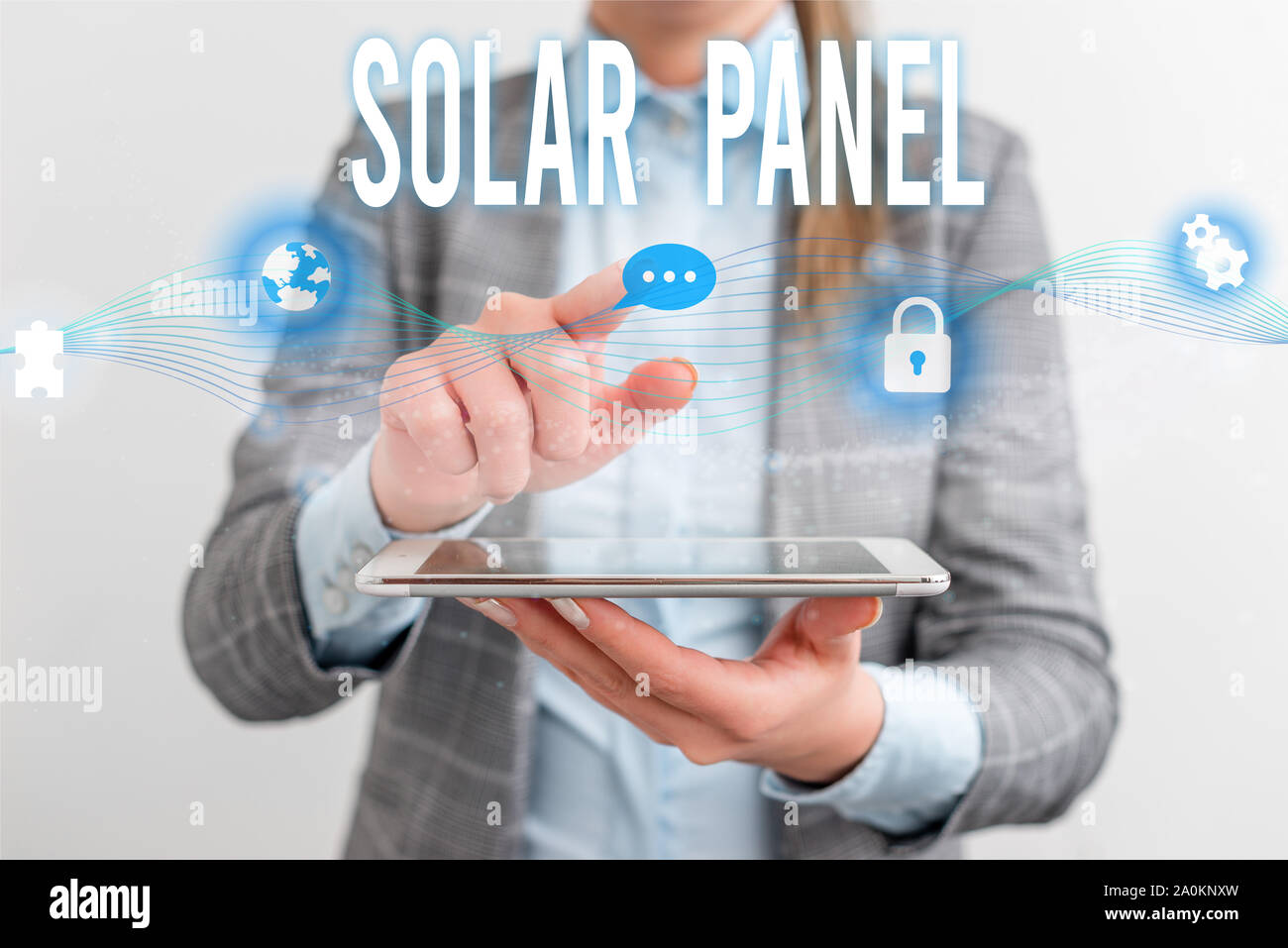 Handwriting text Solar Panel. Conceptual photo designed to absorb suns rays source of energy ...