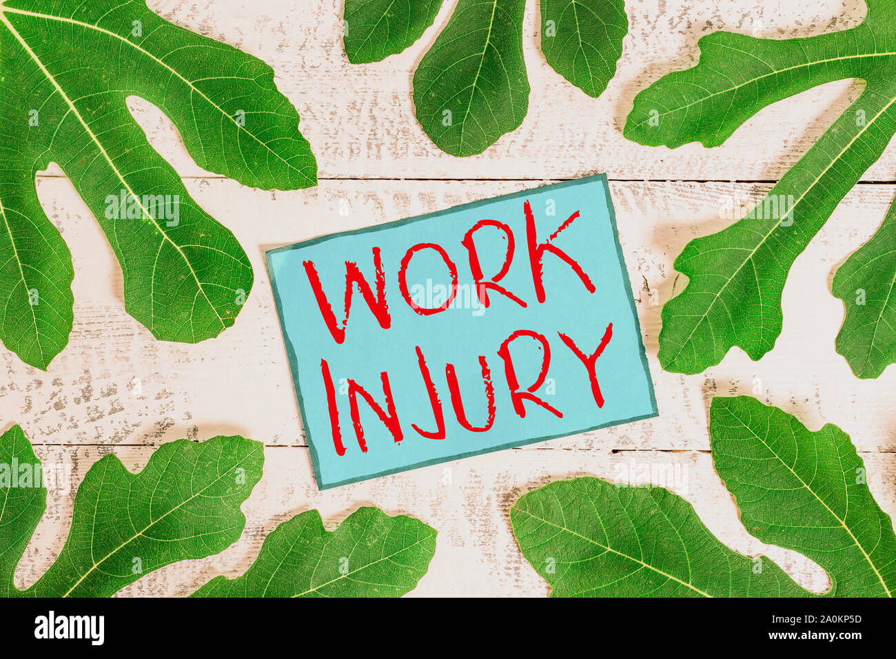 Writing note showing Work Injury. Business concept for Accident in job ...