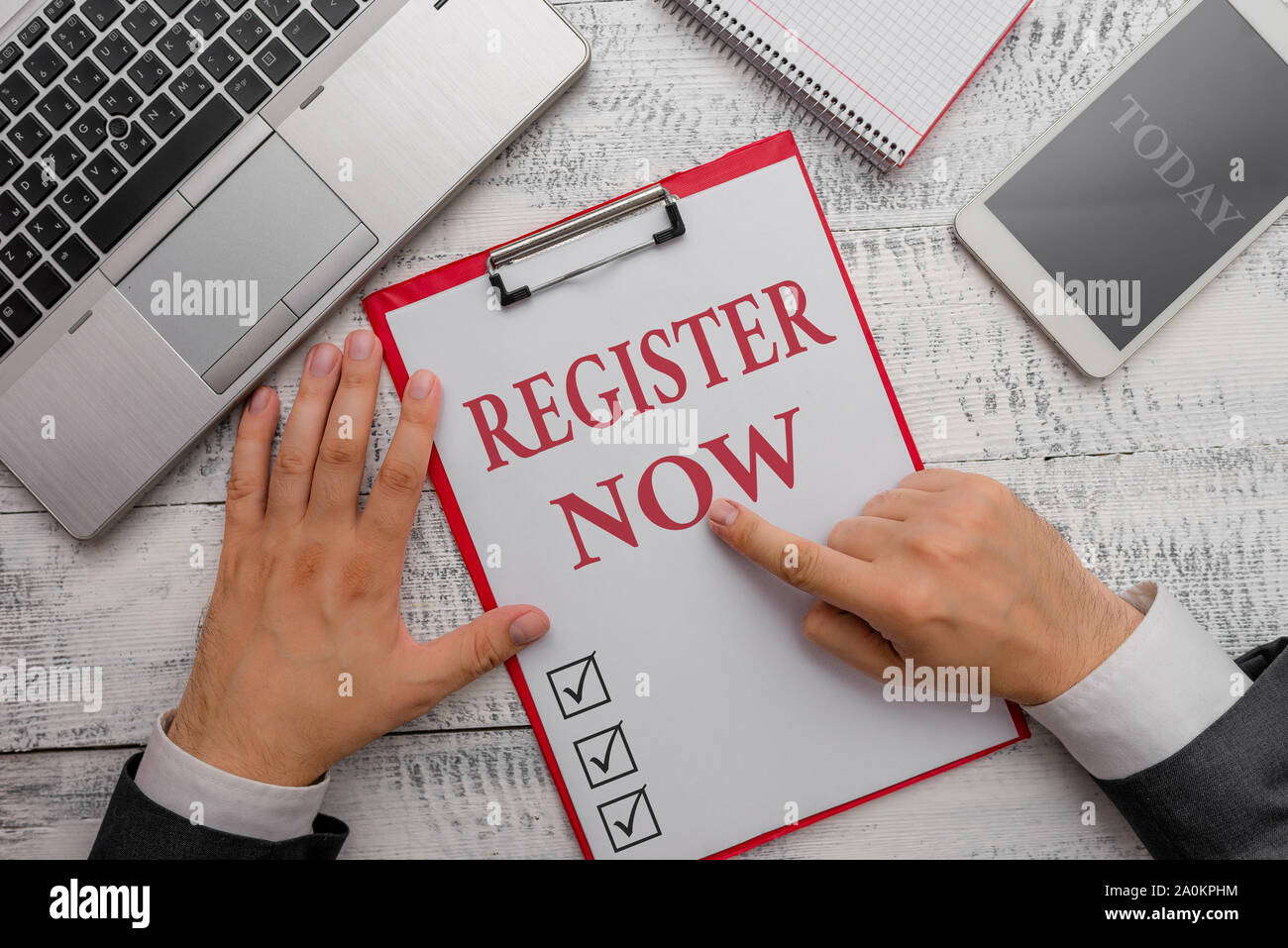 Check register log book hi-res stock photography and images - Alamy
