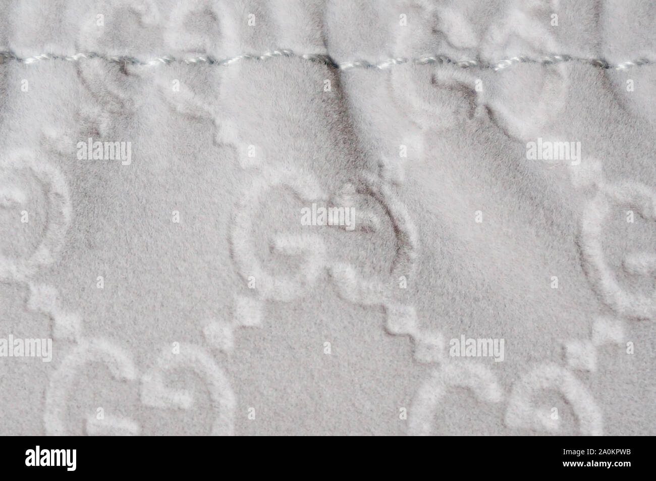 Alicante, Spain -September, 2019: jewelry travel Gucci box inside canva ...